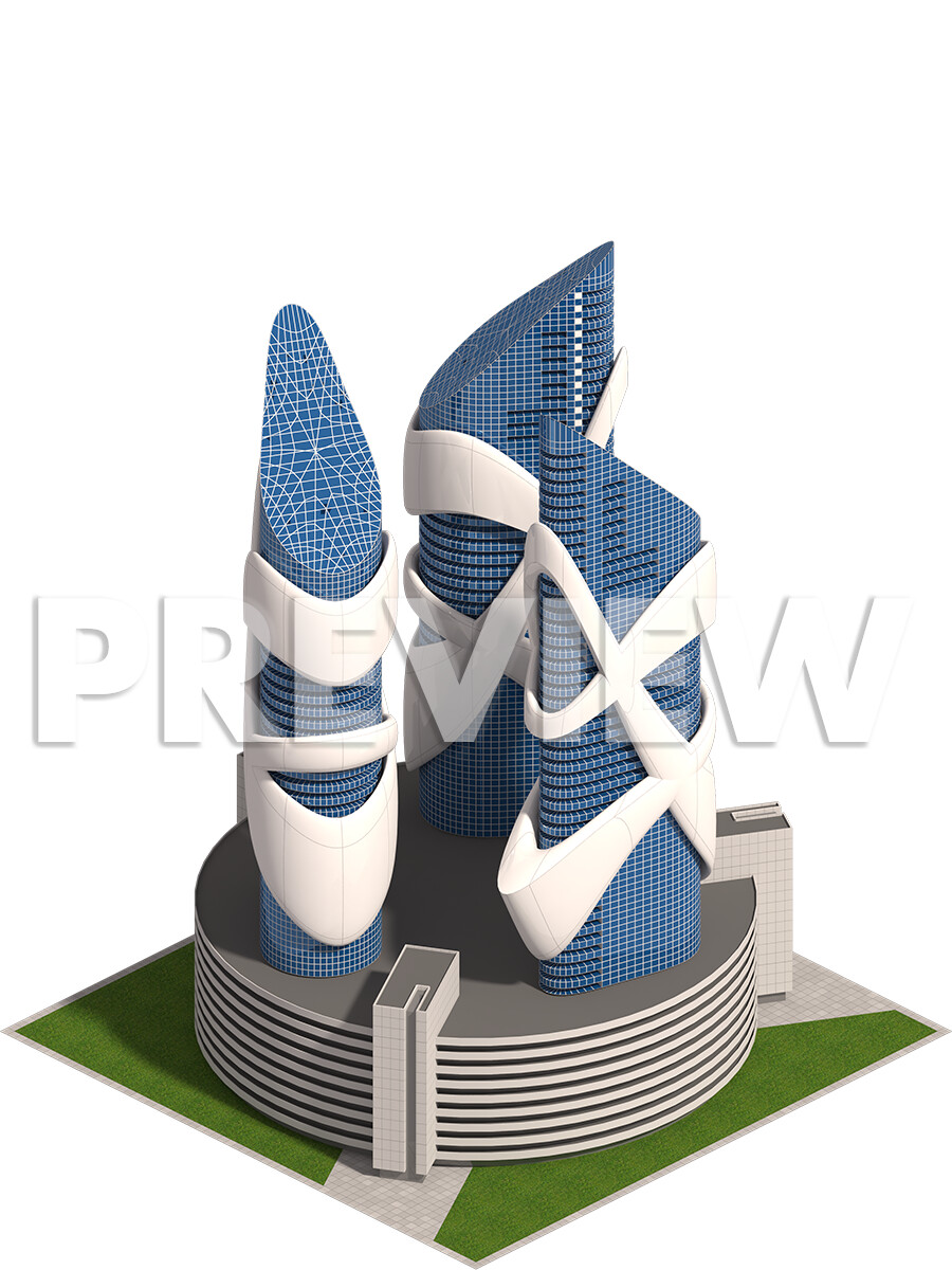 ArtStation - Architecture (Tile#0015, 1x1) – Dimetric Projection ...