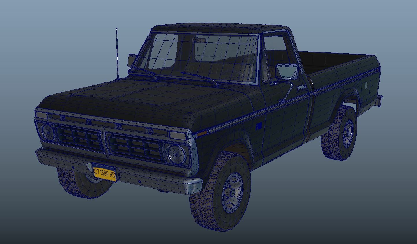 ArtStation - Ford F100 1976 New Black | Game Assets