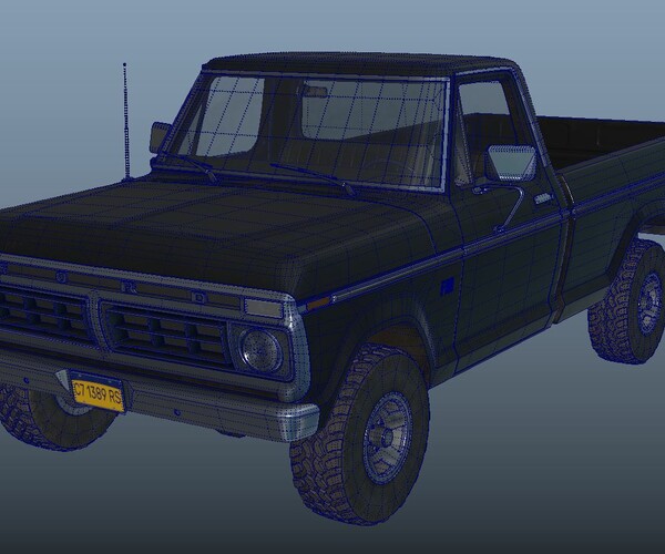 ArtStation - Ford F100 1976 New Black | Game Assets