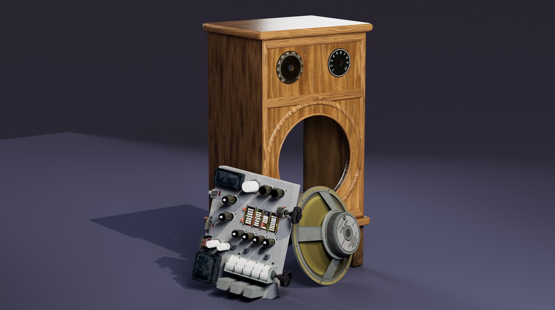 ArtStation - Vintage Radio with Vacuum tube 4k texture PNG , FBX ...