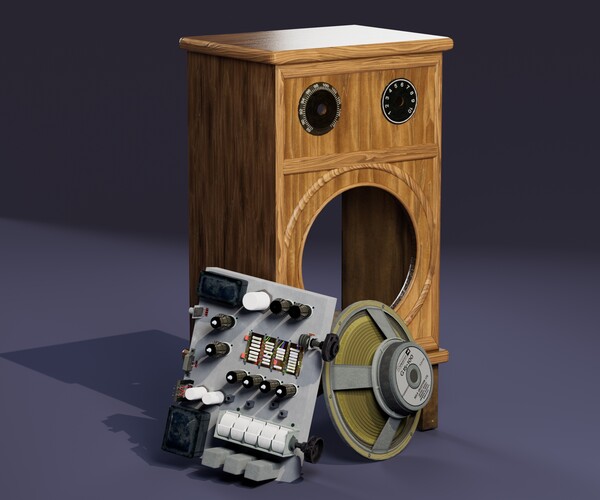 ArtStation - Vintage Radio with Vacuum tube 4k texture PNG , FBX ...