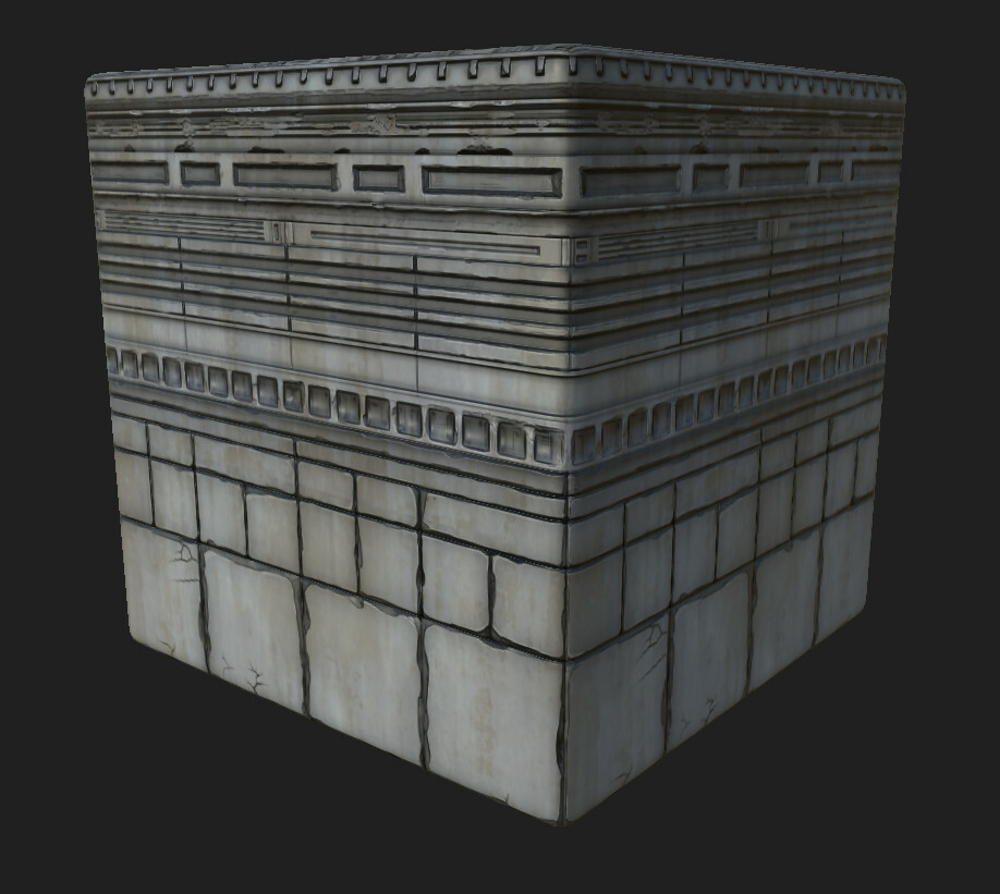 ArtStation - Stylized Concrete Trim Texture | Game Assets