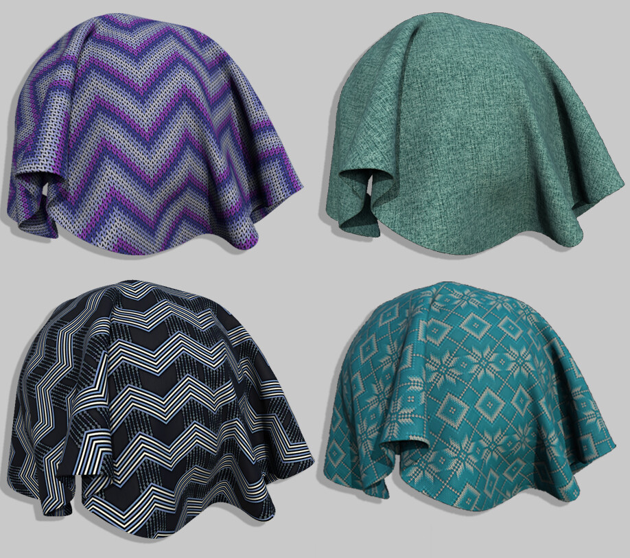 ArtStation - 28 Tileable Fabric Texture Set Pack | Game Assets