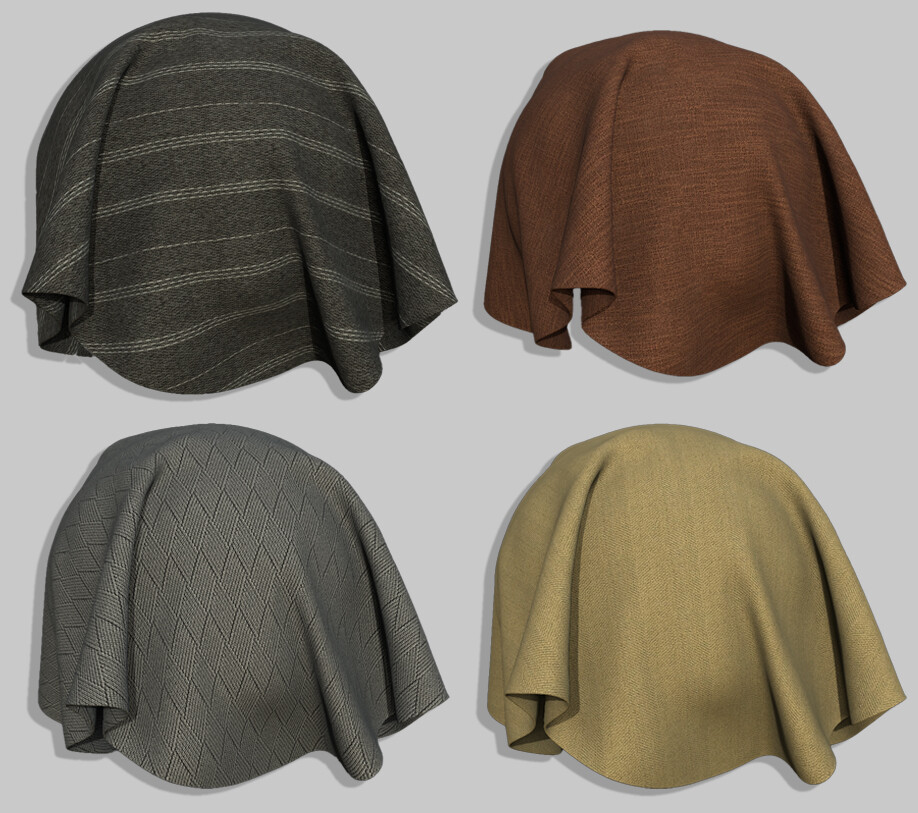 ArtStation - 28 Tileable Fabric Texture Set Pack | Game Assets