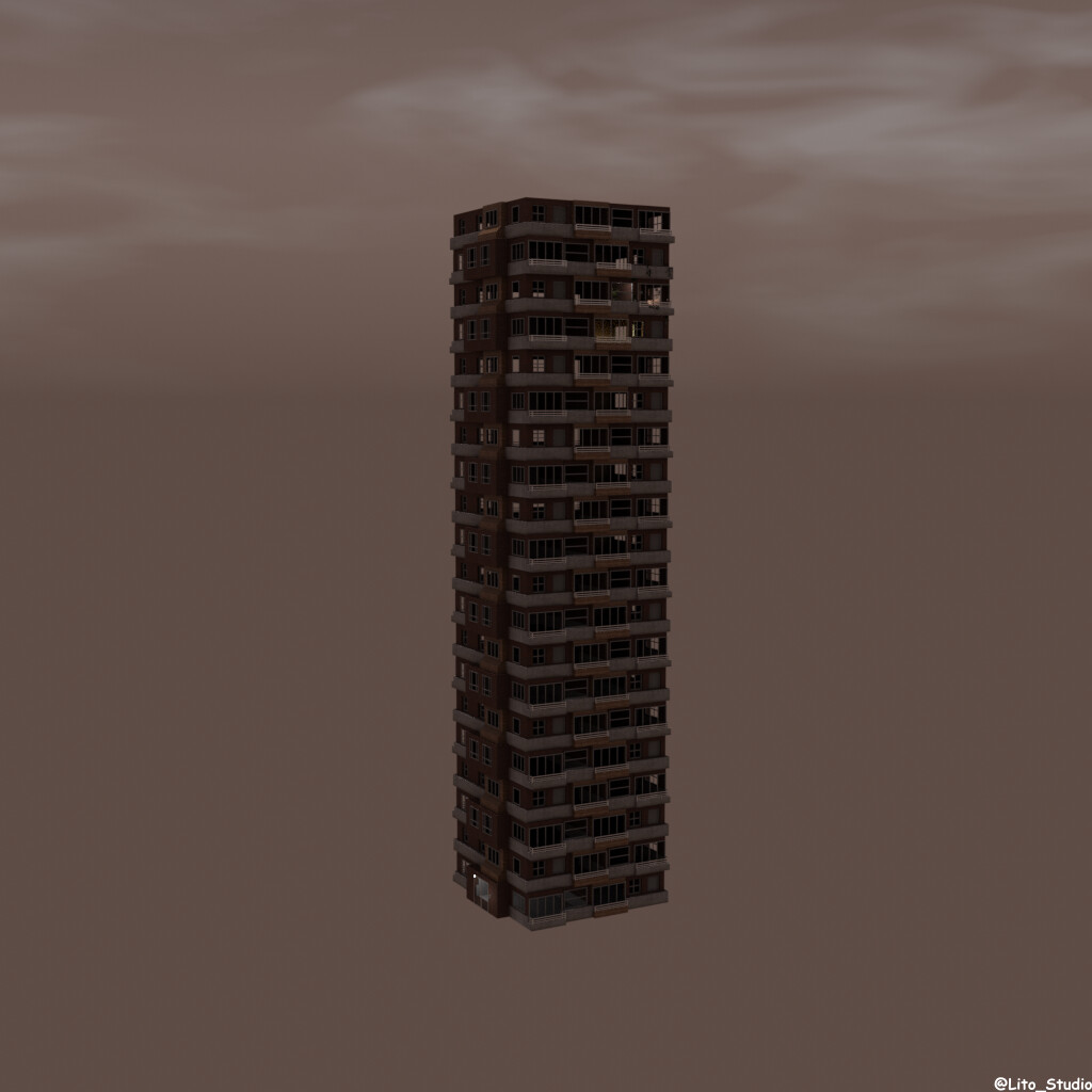 ArtStation - Building 01 3d ASSET .GLB | Game Assets