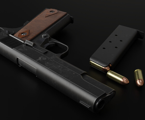 ArtStation - Game-ready Colt hand-gun | Game Assets