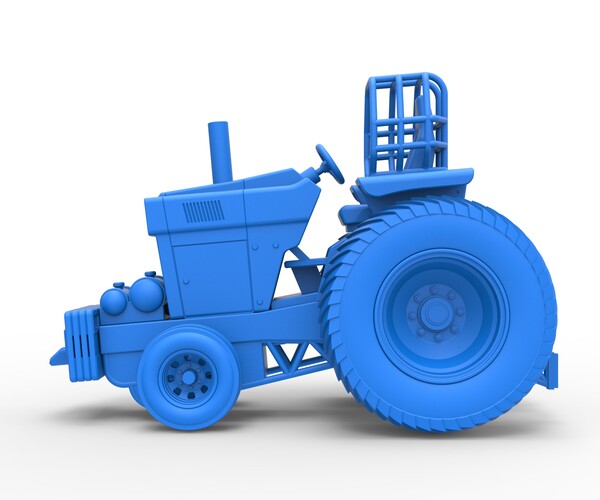 ArtStation - 3D printable Diecast fun short Pulling Tractor Scale 1:25 ...