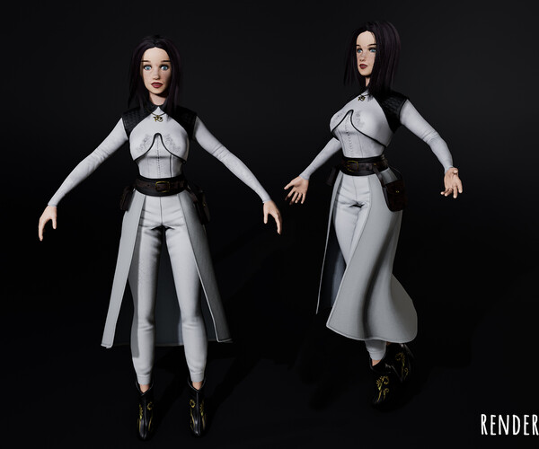 ArtStation - Female Wizard | Game Assets