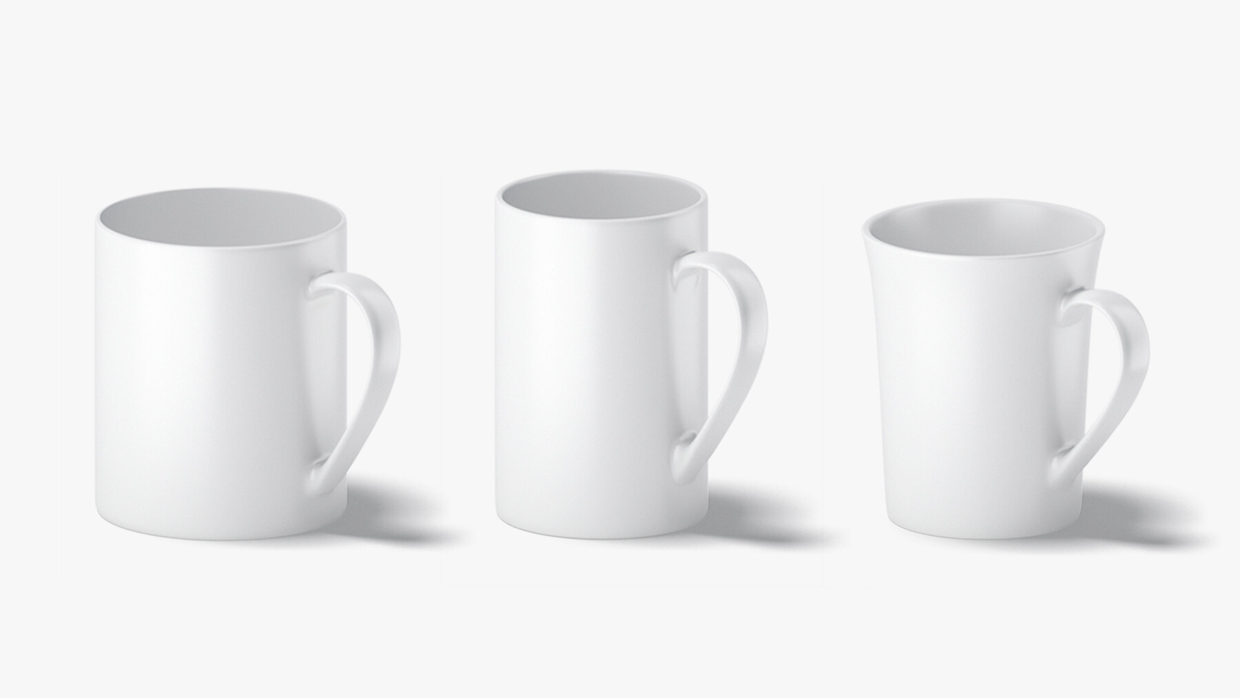 ArtStation - 10 Mugs Shapes - white ceramic cups with different forms ...