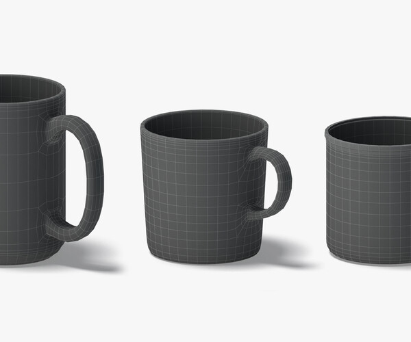 ArtStation - 10 Ceramic Mugs Shapes - white mugs various forms and ...