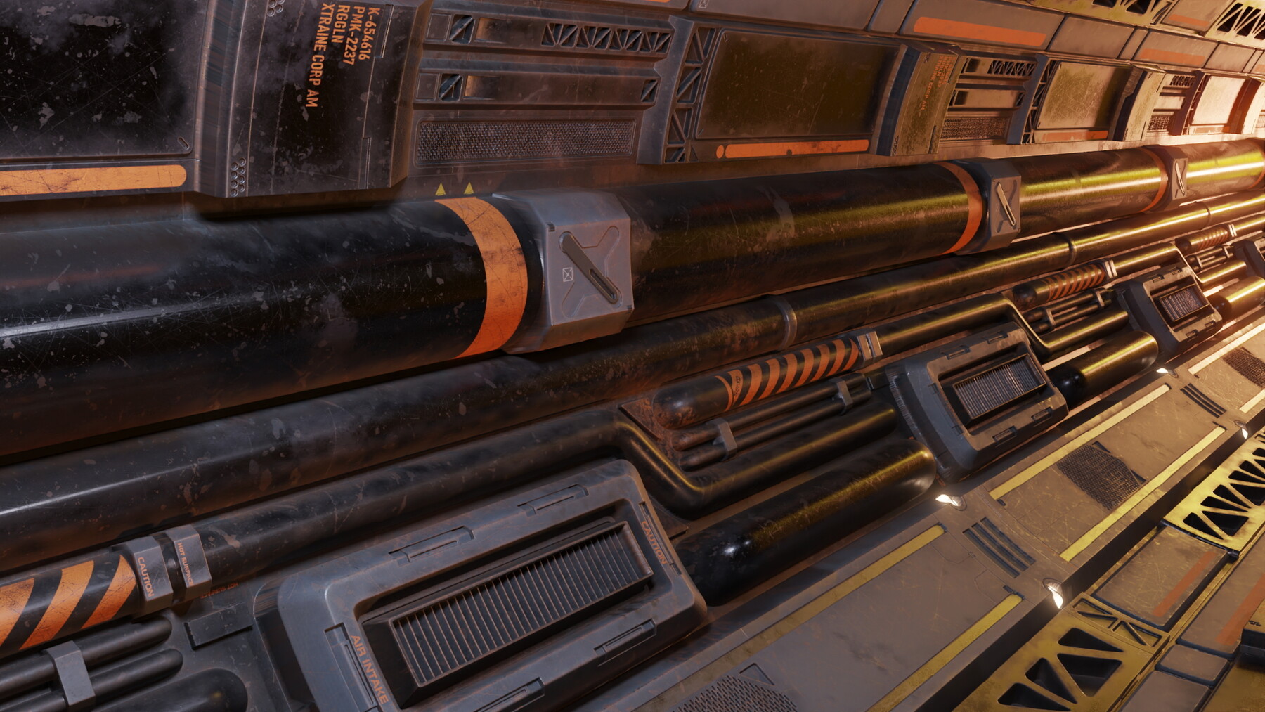 ArtStation - 4 Sci-fi corridor trim sheet textures - [Dark grey/Metal ...