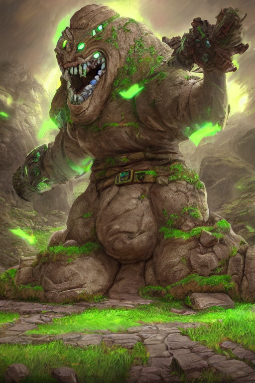 ArtStation - clay Golem natural enchanted forest | Artworks
