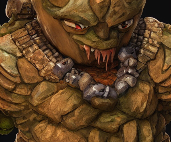 ArtStation - clay Golem natural enchanted forest | Artworks