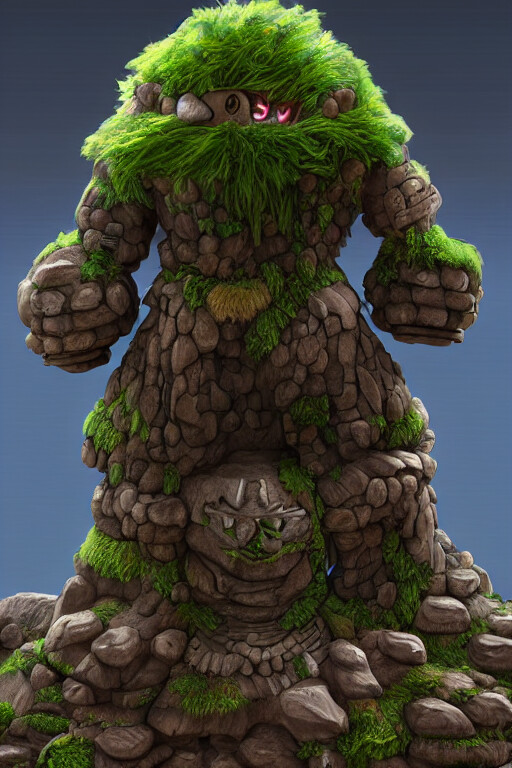 ArtStation - clay Golem natural enchanted forest | Artworks