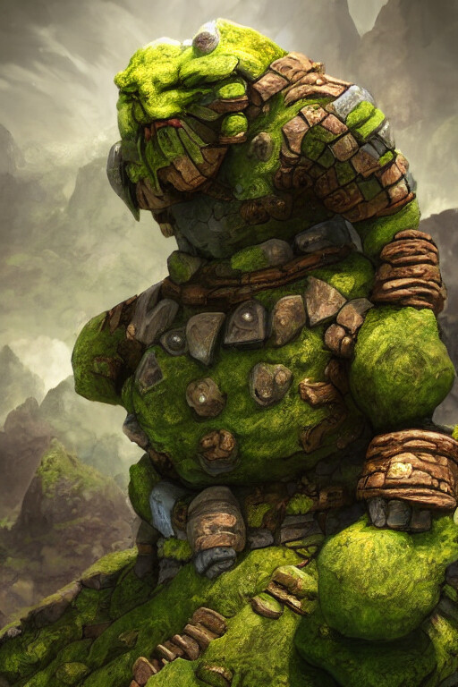 ArtStation - clay Golem natural enchanted forest | Artworks