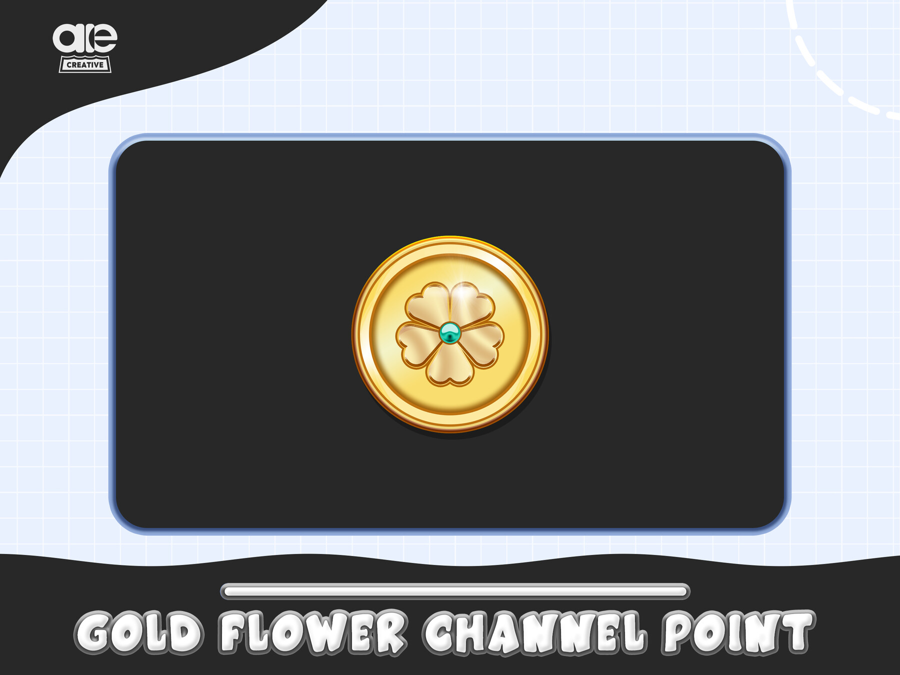ArtStation - Gold Flower Twitch Channel Points Coin, Channel Points ...