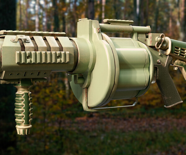 ArtStation - WEAPON SERIES - GRENADE LAUNCHER | Game Assets