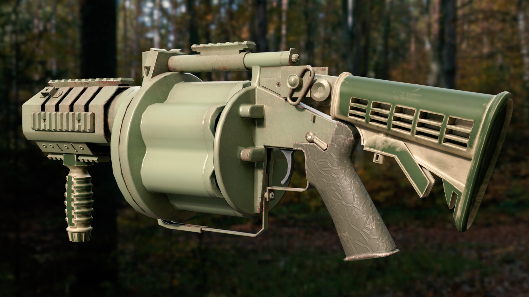 ArtStation - WEAPON SERIES - GRENADE LAUNCHER | Game Assets