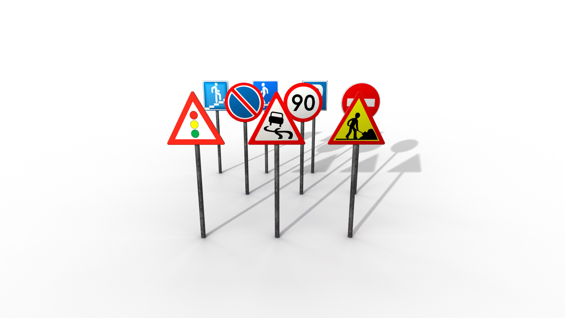 ArtStation - Road signs PBR game ready Low-poly 3D model | Resources