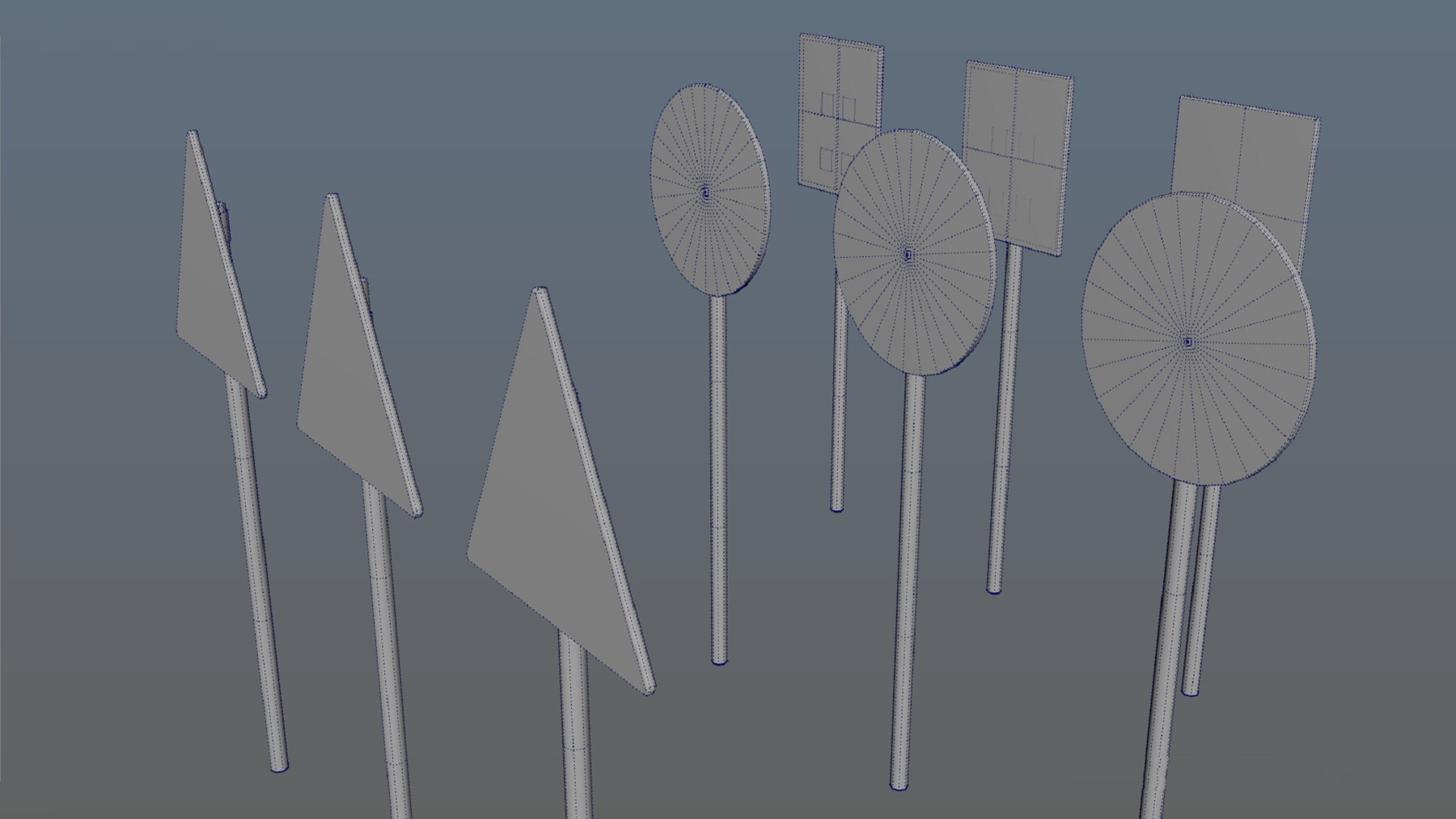 ArtStation - Road signs PBR Road signs PBR low-poly game ready ...