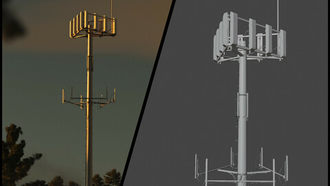 ArtStation - Cell Tower 3D Model | Resources