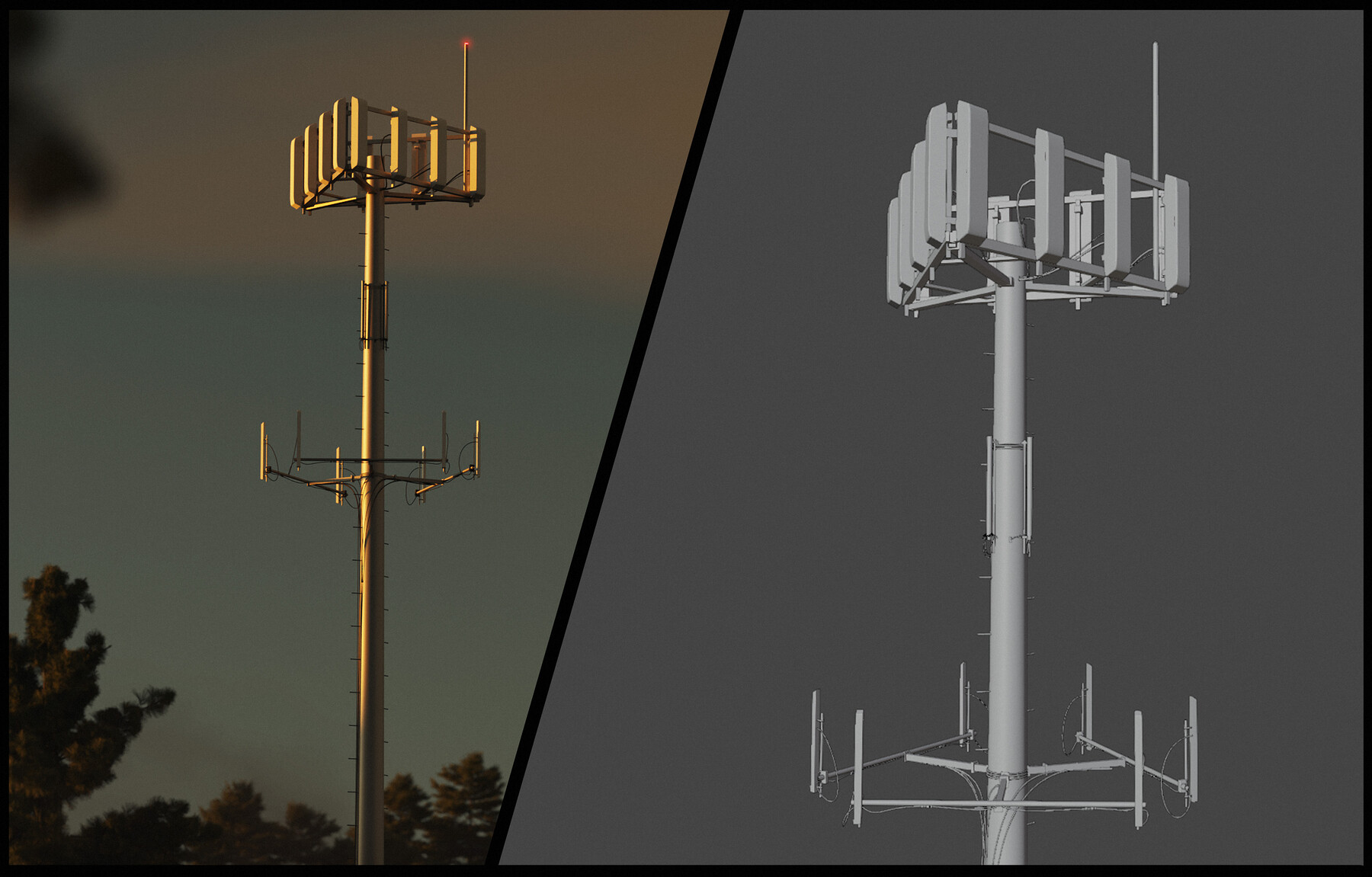 ArtStation - Cell Tower 3D Model | Resources