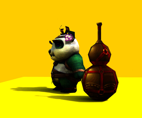ArtStation - Panda ancient Q version | Game Assets
