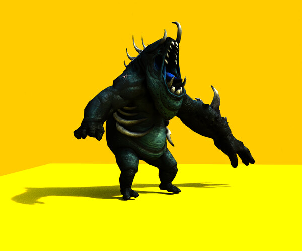 ArtStation - Teeth humanoid monster | Game Assets