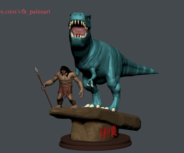 ArtStation - Fang and Spear - Primal fan art for 3D printing | Resources