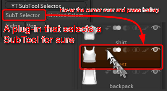 ArtStation - YT Sub Tool Selector, that selects a Zbrush sub tool for sure | Resources