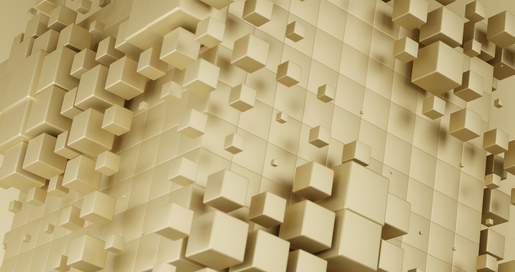 ArtStation - Surface of squares moving out in waves. Gold. Design. 3D ...