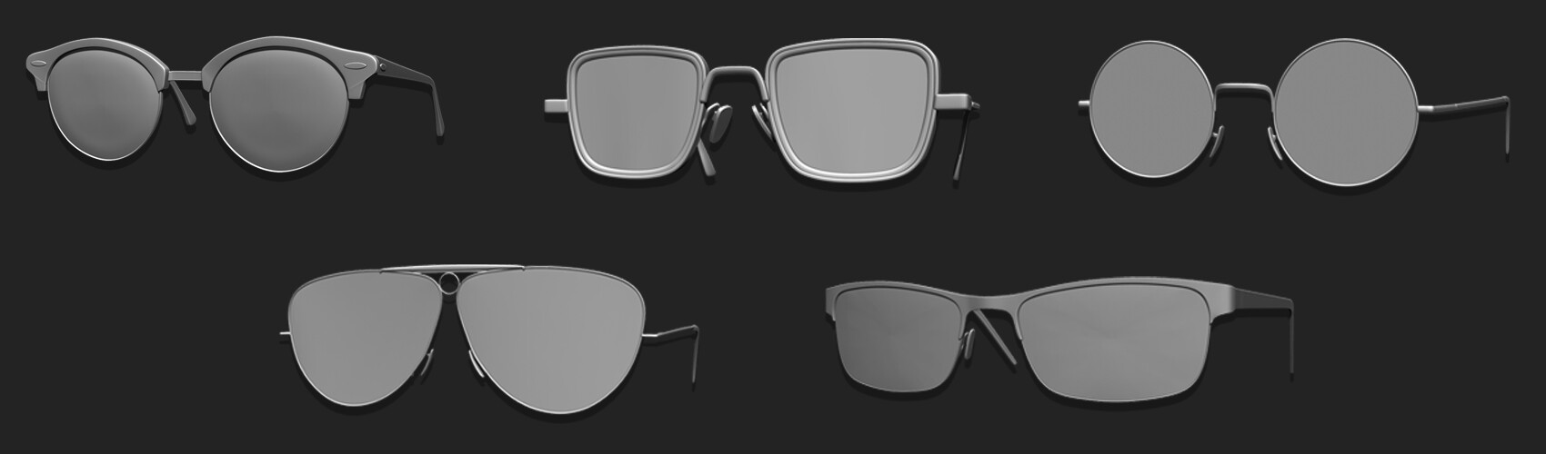 ArtStation - 15 Glasses Base Mesh | Resources