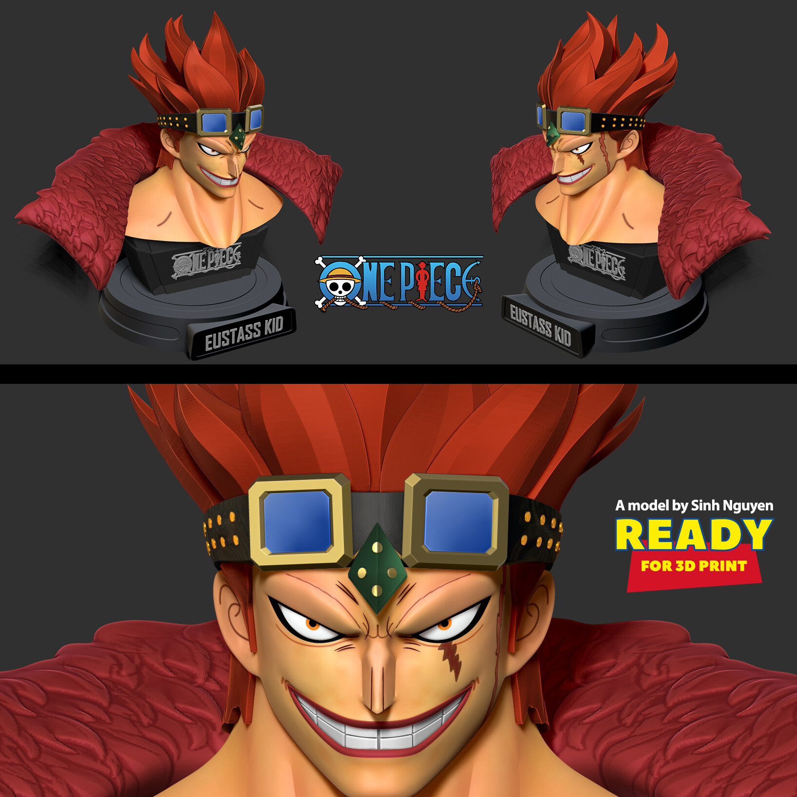 ArtStation - Eustass Kid Bust | Resources