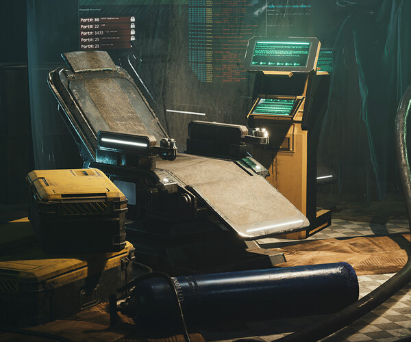 ArtStation - CyberPunk Laboratory / Research Center Interior Kitbash ...