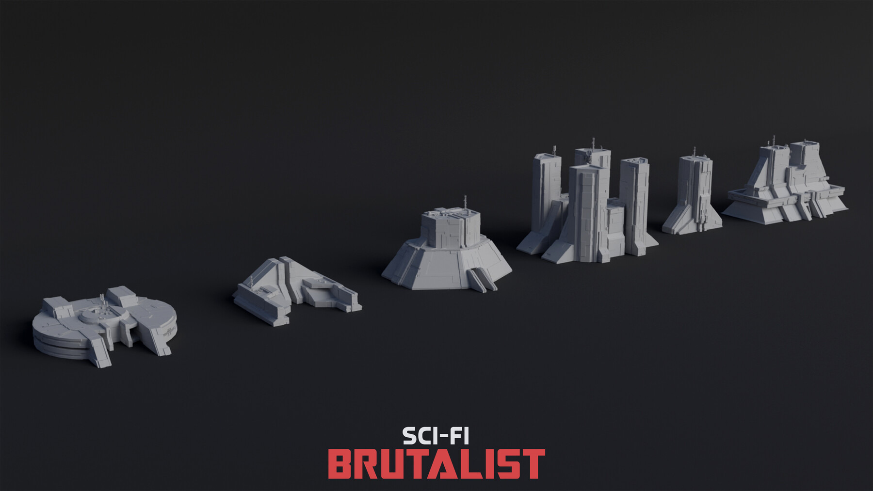 ArtStation - SCI-FI Brutalist base mesh | Resources