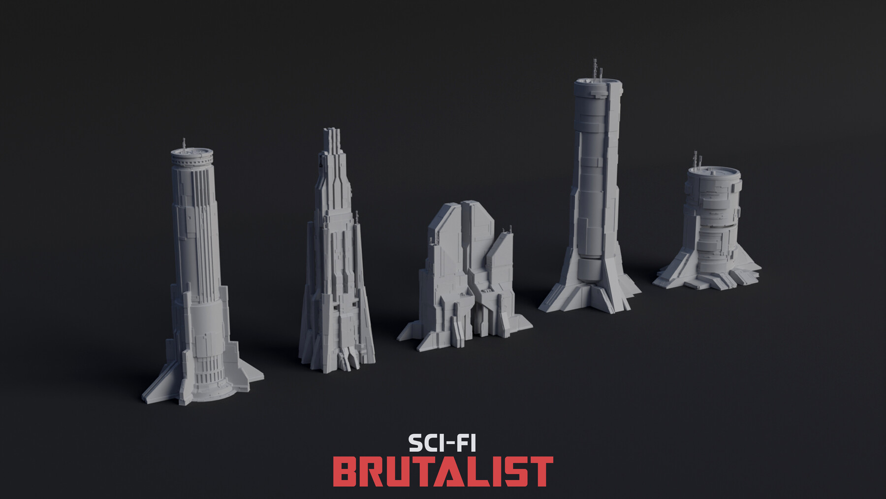 ArtStation - SCI-FI Brutalist base mesh | Resources