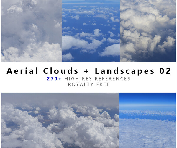 ArtStation - Aerial Clouds and Landscapes 02 Texture PACK | Resources