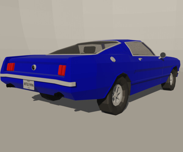 ArtStation - low poly-1996 ford mustang | Resources