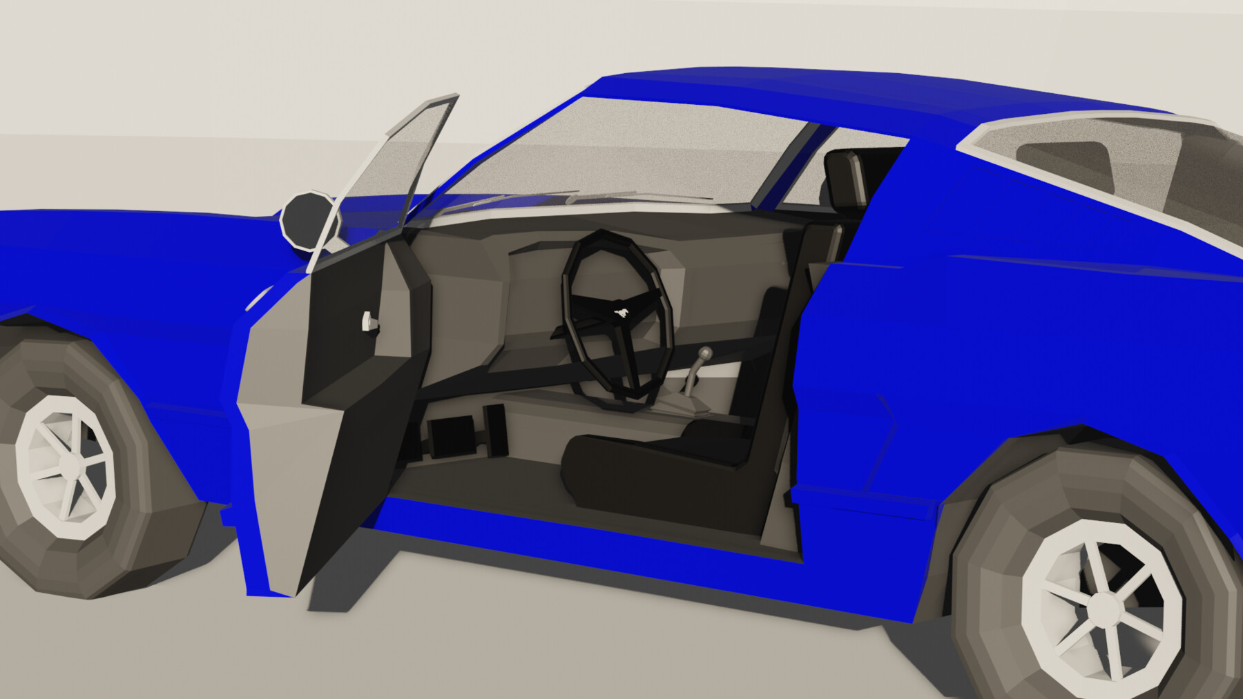 ArtStation - low poly-1996 ford mustang | Resources