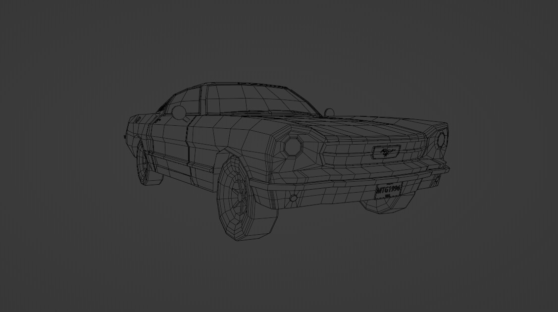 ArtStation - low poly-1996 ford mustang | Resources