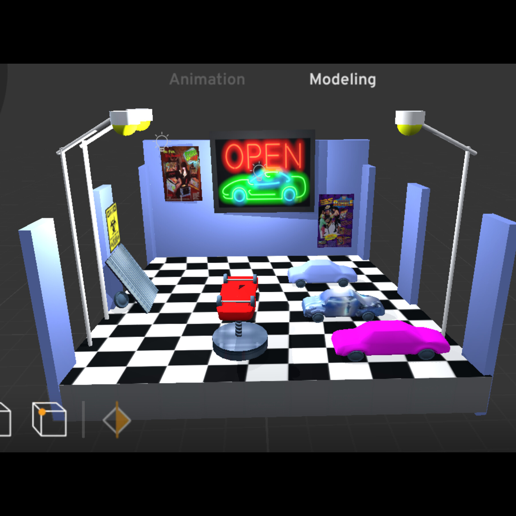 ArtStation - Retro Styled Autoshop (obj file only) | Resources