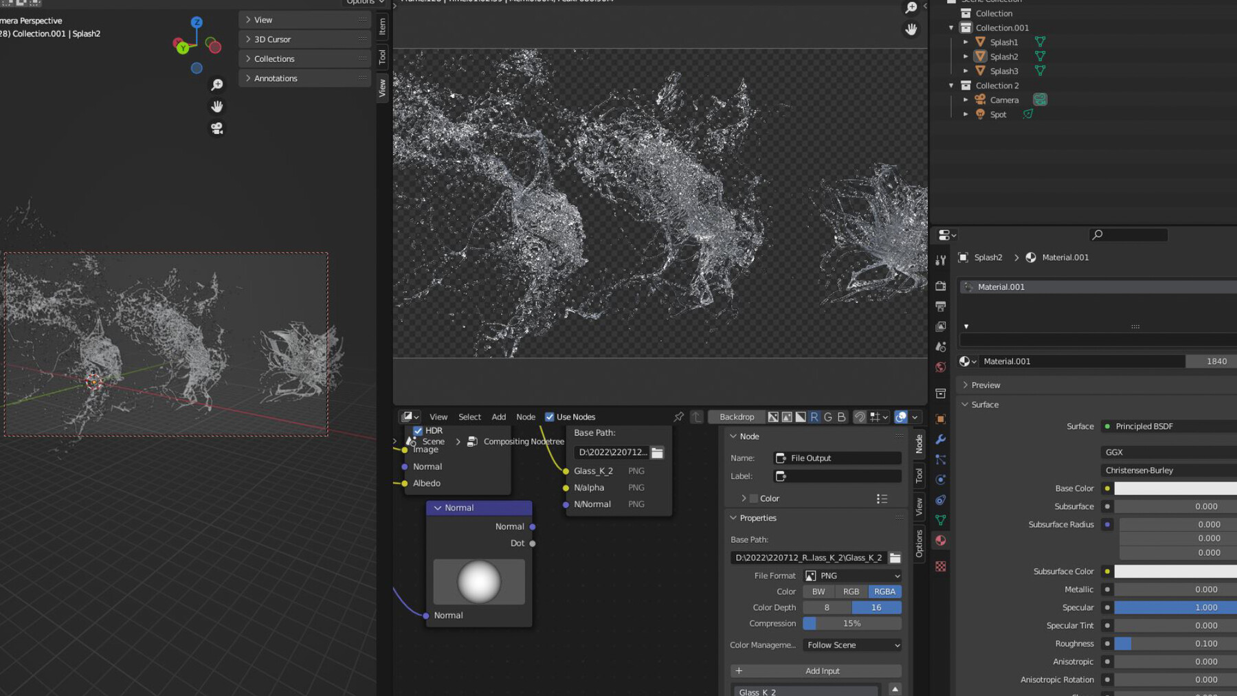 ArtStation - Water Splash Animation and Model | Resources