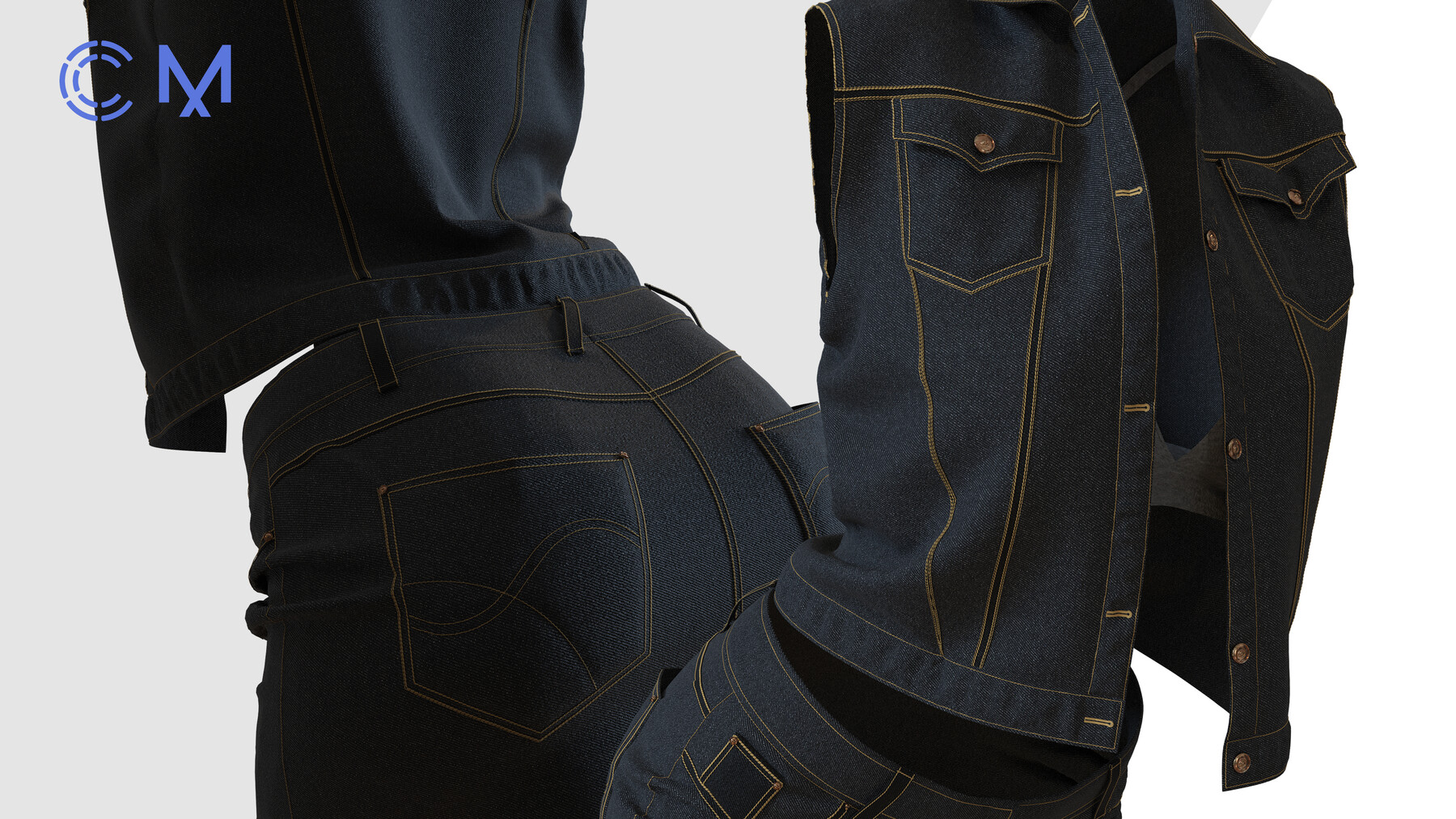 ArtStation - Female Denim Outfit | Marvelous Designer | CLO3D project ...