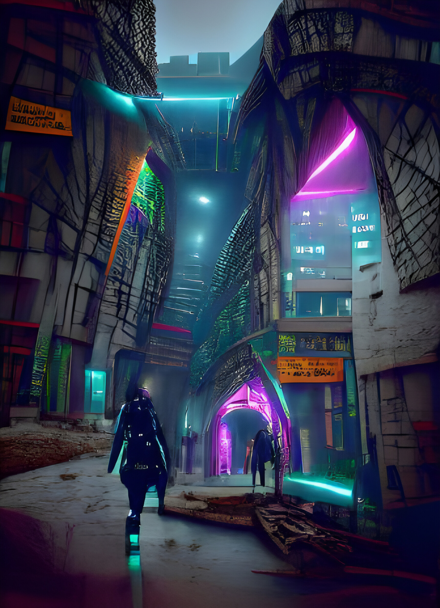 ArtStation - Cyberpunk Alley Night | Artworks