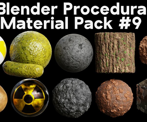 ArtStation - Blender Procedural Material Pack #9 | Resources