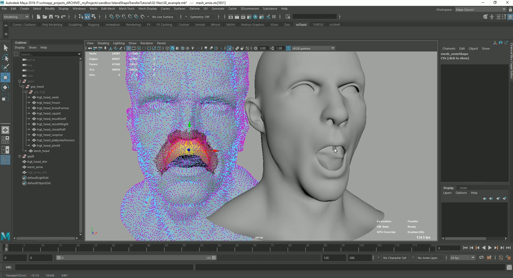 ArtStation - Automatic BlendShape Transfer to Different Topology | Tutorials