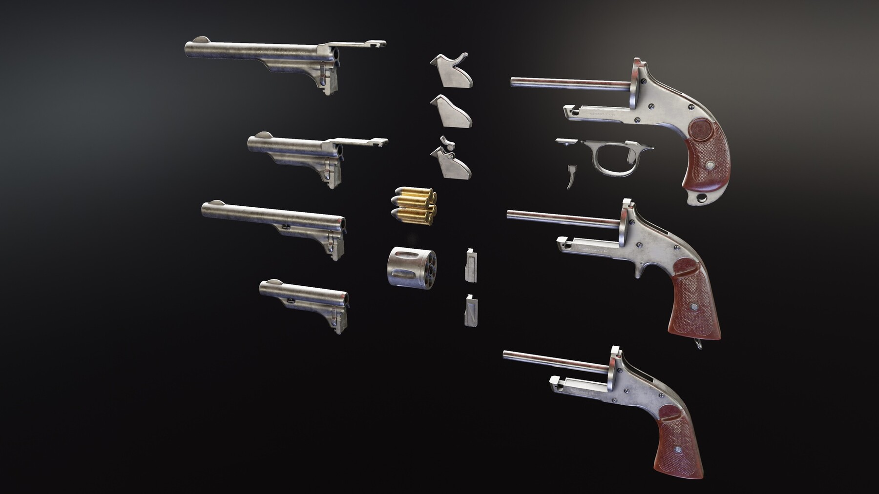 ArtStation - Merwin Hulbert Revolver | Game Assets