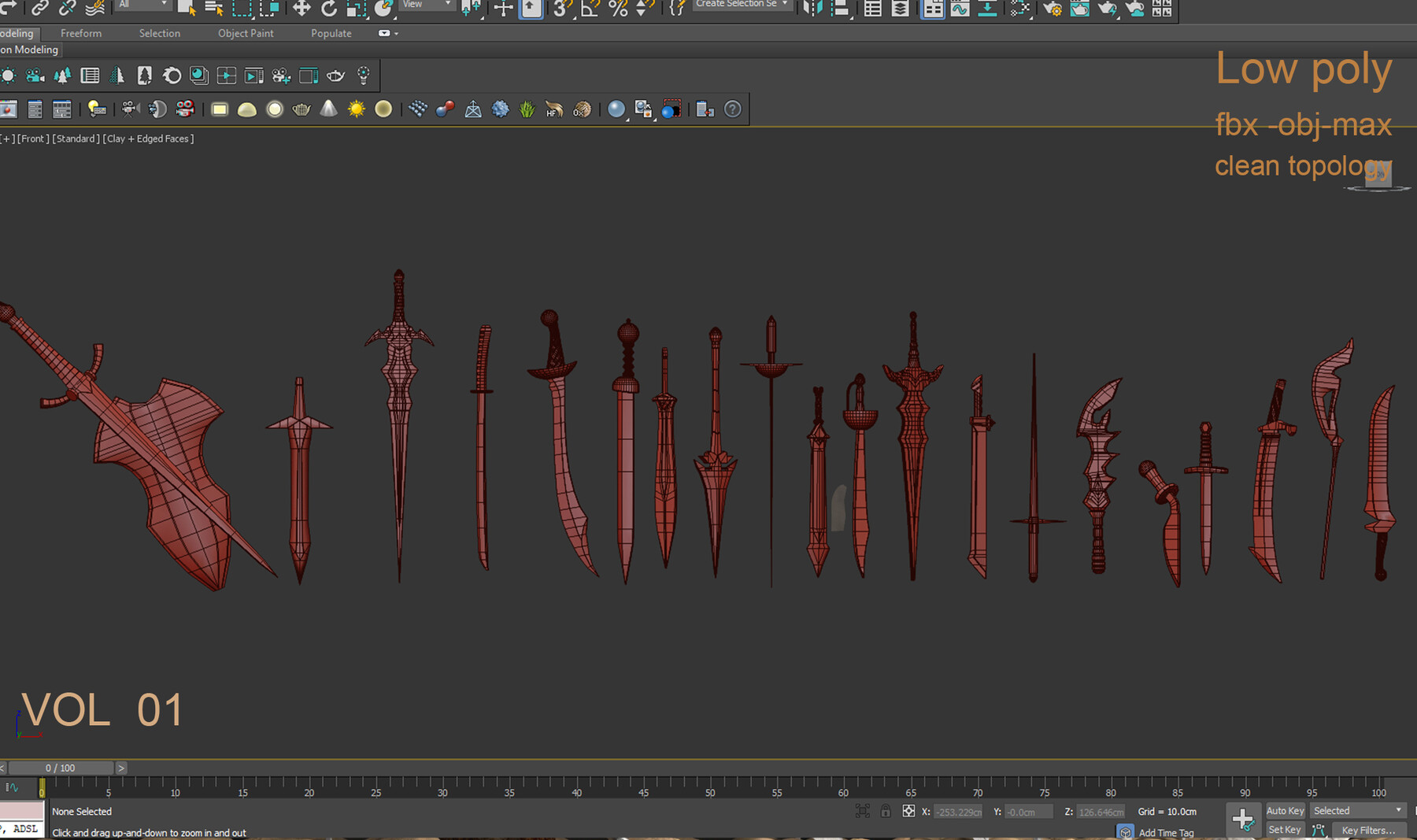 ArtStation - 20 swords Basemesh (clean topology) | Game Assets