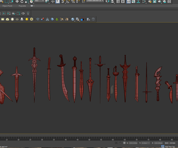 ArtStation - 20 swords Basemesh (clean topology) | Game Assets