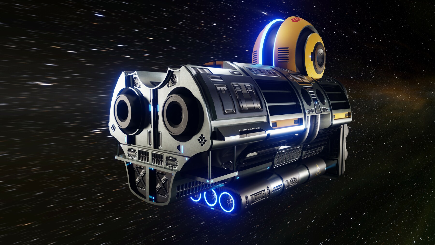 ArtStation - Galactic Core spaceship low-poly | Game Assets
